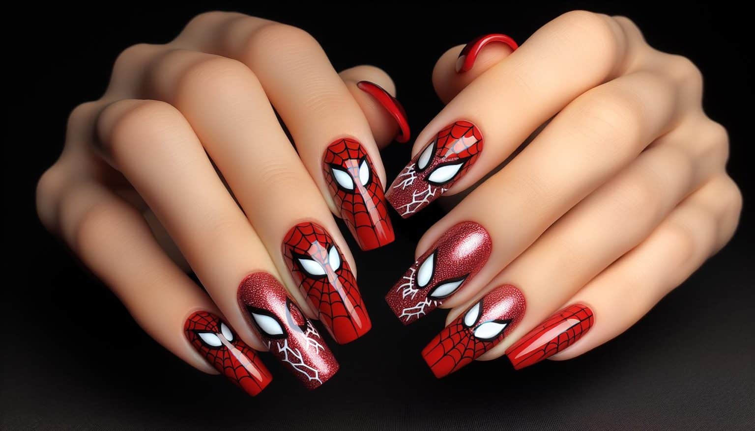 Ultimate Spiderman Nail Designs: Mask Your Nails in Hero Style | Team True Beauty